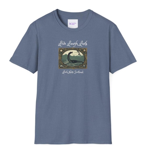 Tops | Live Laugh Lurk Loch Ness Monster Scottish Heather Navy ...